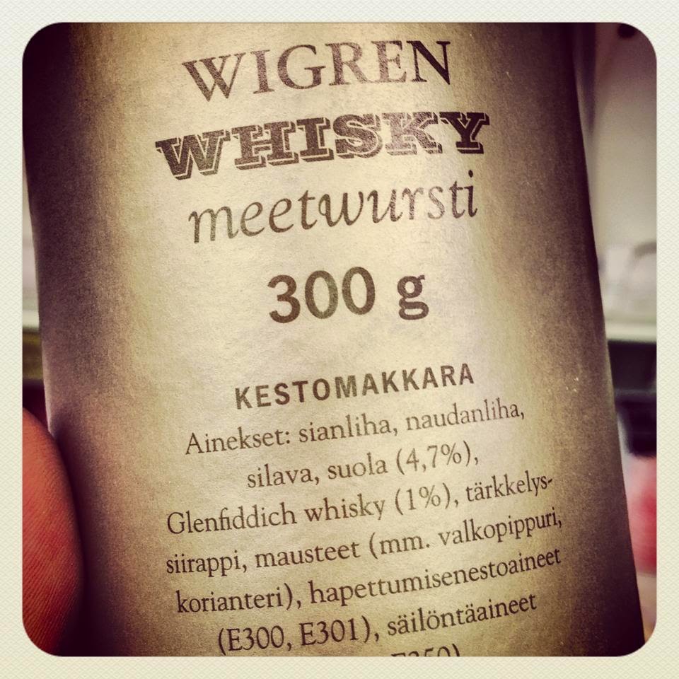 Herrgårds glogg and Wigren whisky mettwurst